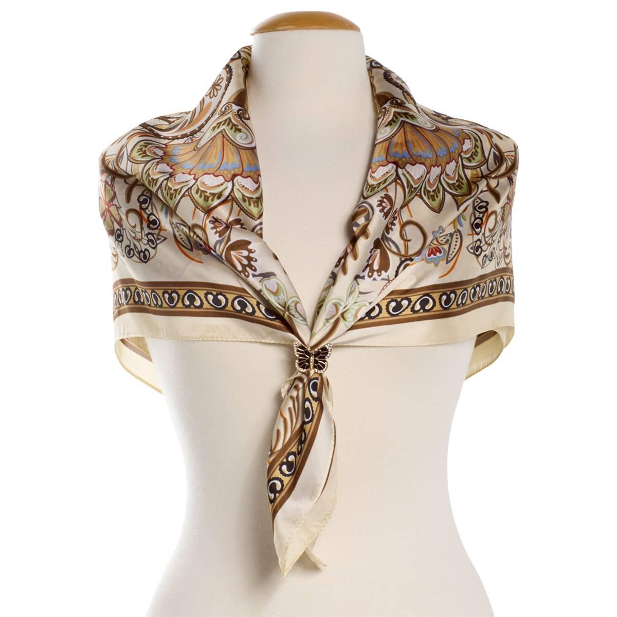 Click here for Womens Jessica McClintock Medallion Square Scarf prices