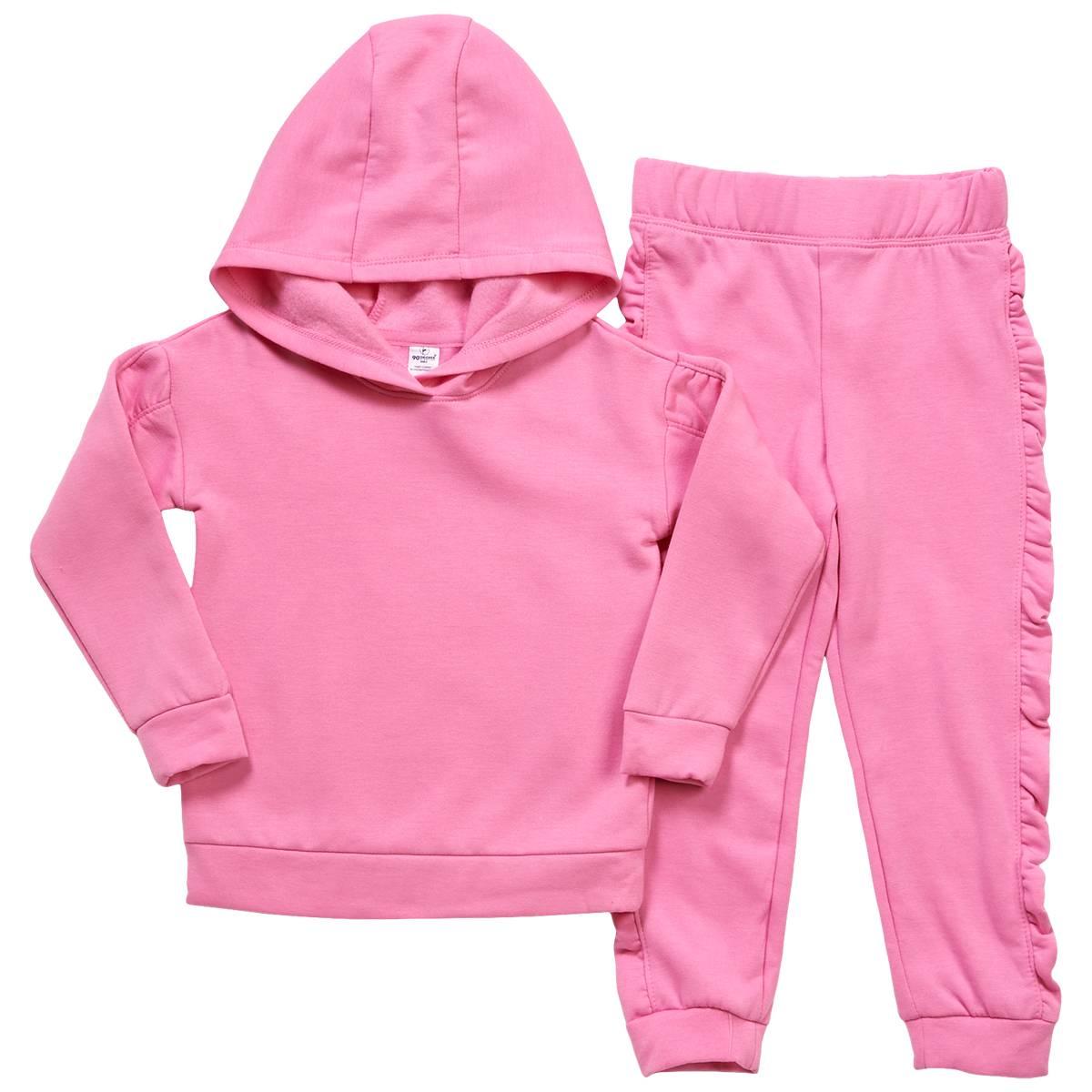 Toddler Girl 90 Degree(R) by Reflex Solid Ruched Hoodie & Joggers