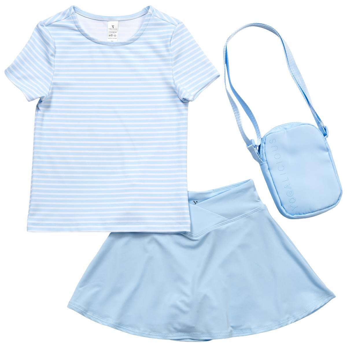 Click here for Girls (7-14) Yogalicious(R) 3pc. Short Sleeve Stri... prices