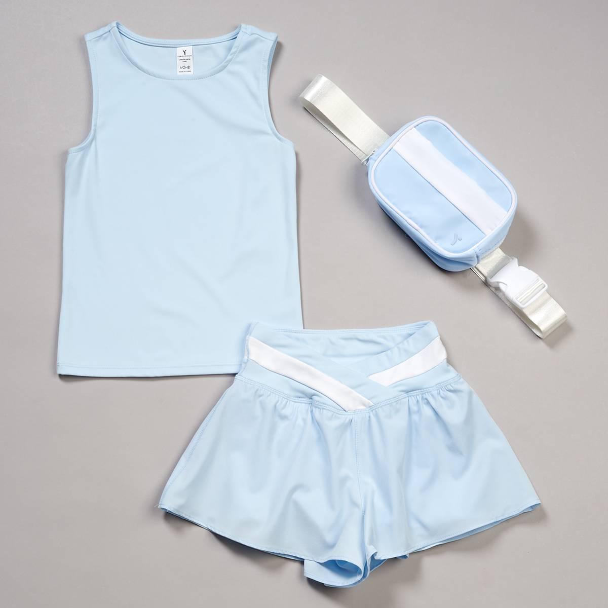 Click here for Girls (7-14) Yogalicious(R) Tank with Shorts & Fan... prices