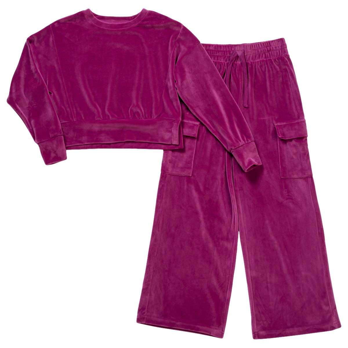 Click here for Girls (7-14) 90 Degree(R) by Reflex Velour Pullove... prices