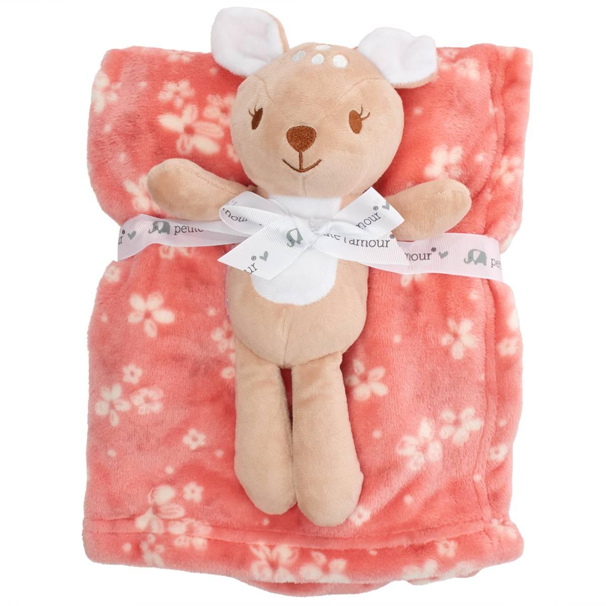 Click here for Petite LAmour(R) Floral Blanket with Deer Plush prices