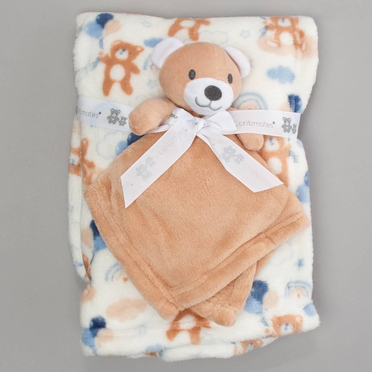 Cribmates(R) Bear with Balloons Blanket with Bear Lovey