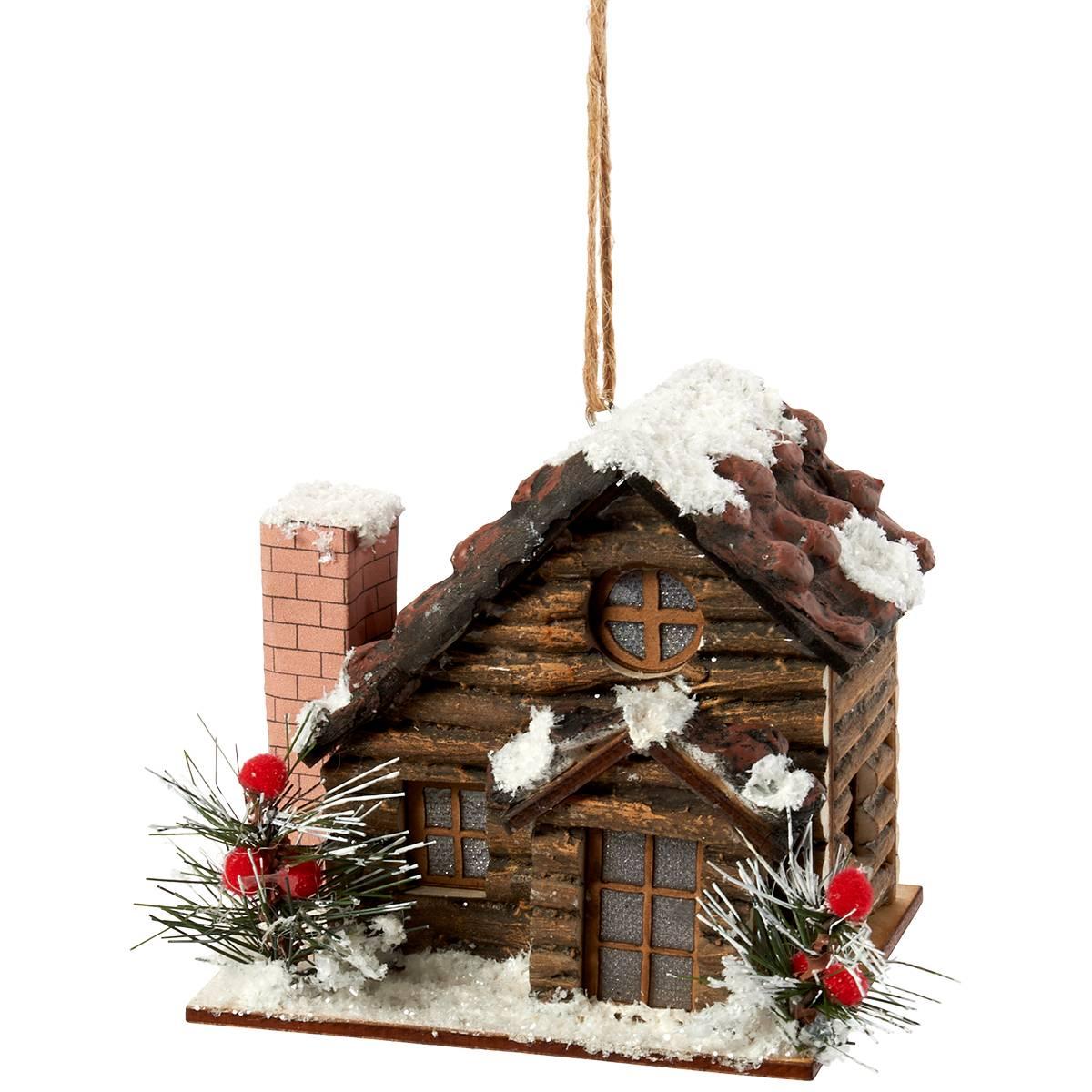 Click here for Snowy Lighted Cabin Ornament prices