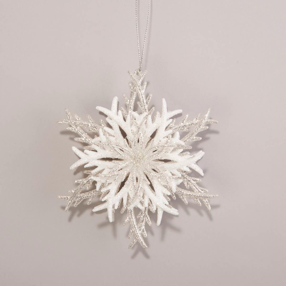 Click here for White & Platinum 3D Snowflake Ornament prices