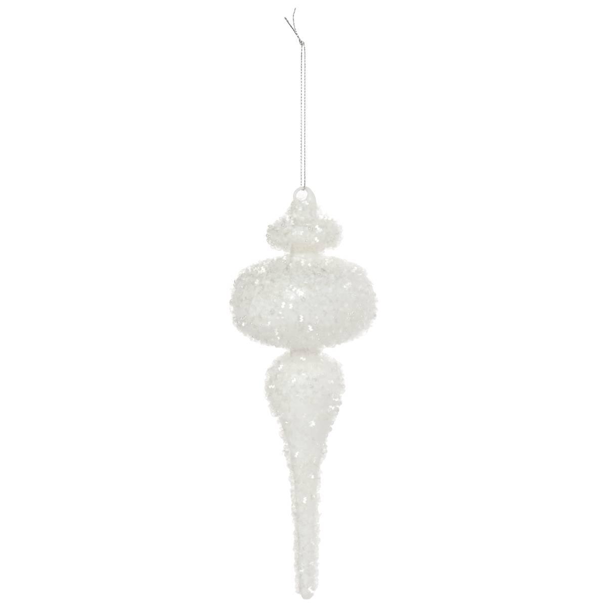 Click here for White Beaded Glass Finial Ornament prices