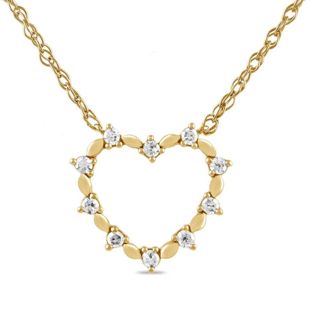 Click here for Nova Star(R) 10kt. 1/10ctw Lab Grown Diamond Heart... prices