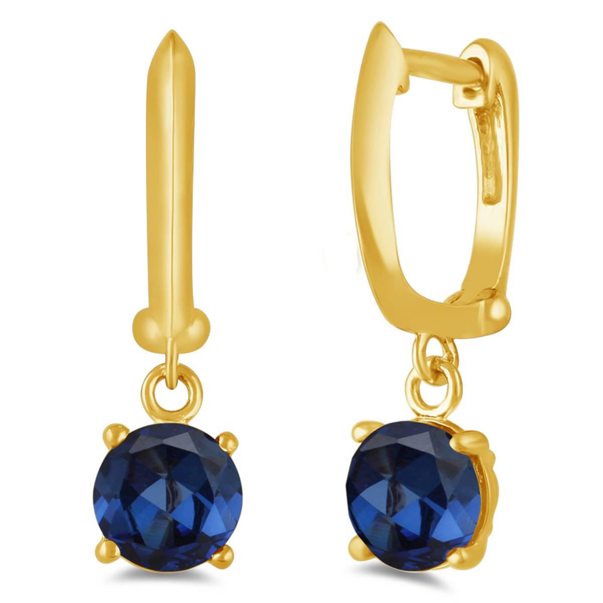 Click here for Gemstone Classics(tm) Gold Created Blue Sapphire E... prices