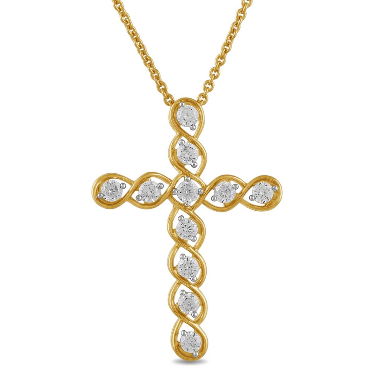 Click here for Nova Star(R) Gold 1/2ctw. Lab Grown Diamond Cross... prices