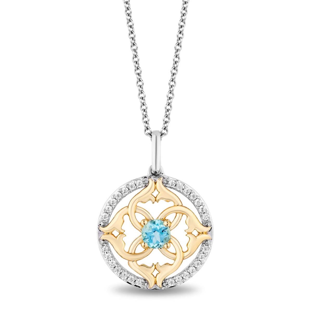 Click here for Enchanted by Disney Silver Swiss Blue Topaz Jasmin... prices
