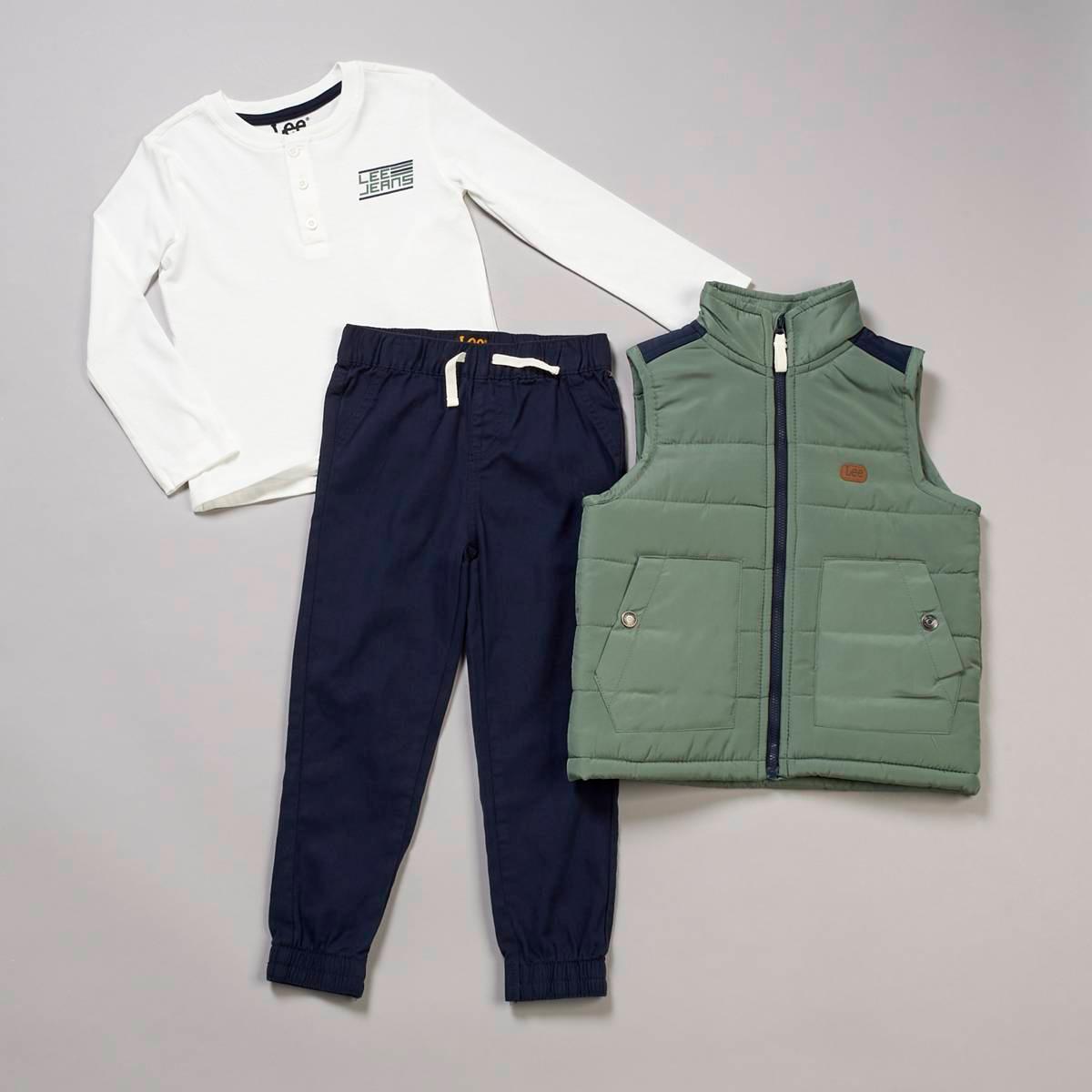 Click here for Boys (4-7) Lee(R) 3pc. Vest  Henley  & Joggers Set... prices