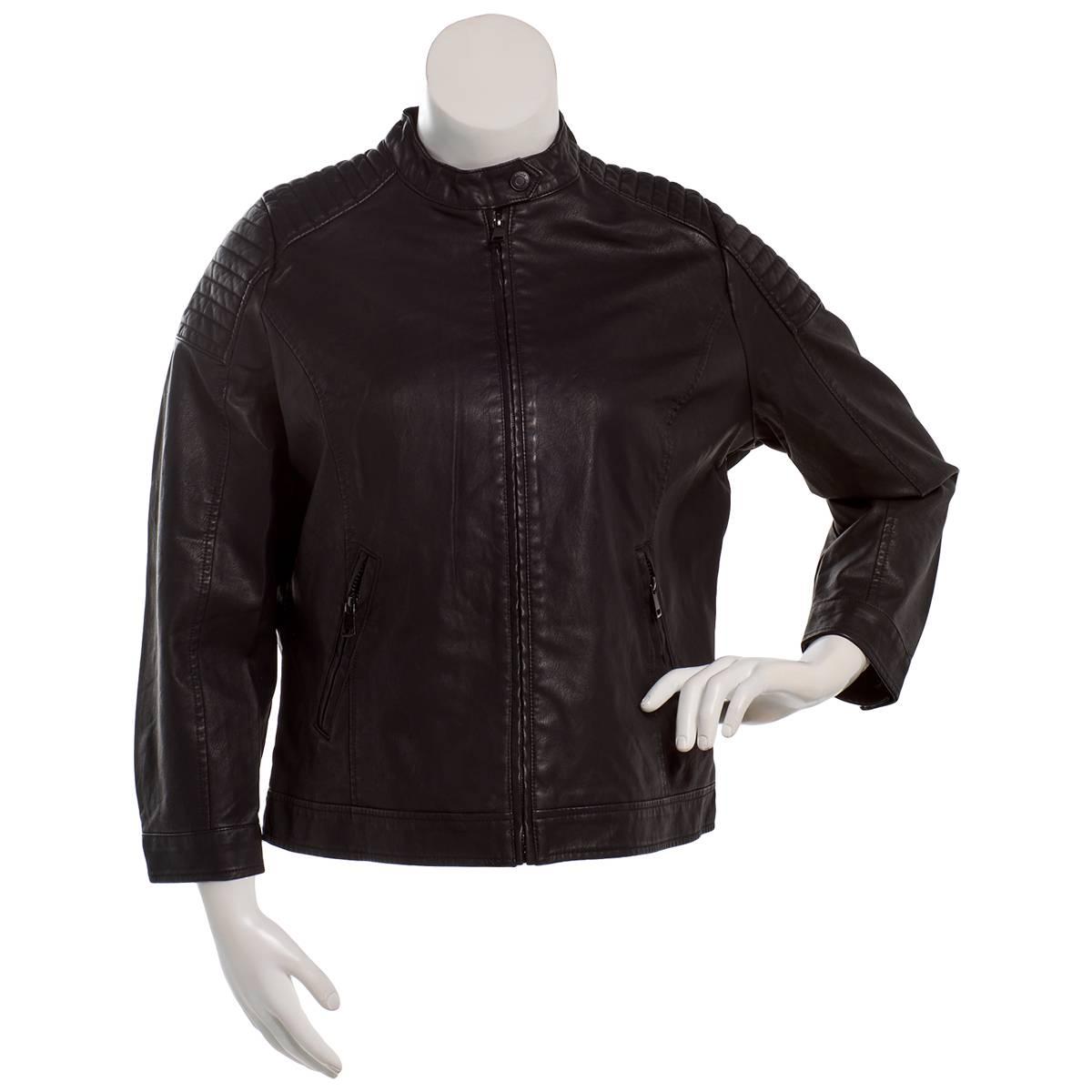 Click here for Juniors Plus Snobbish Faux Leather Biker Jacket prices
