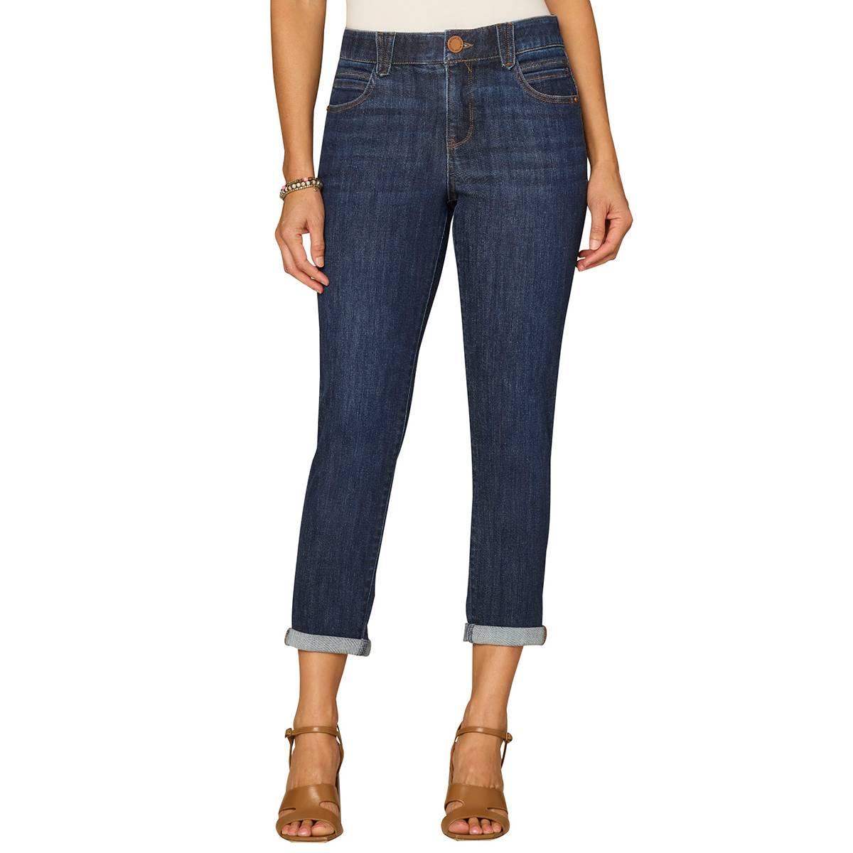 Democracy Womens AbSolution Mid-Rise Skimmer Jeans - Indigo