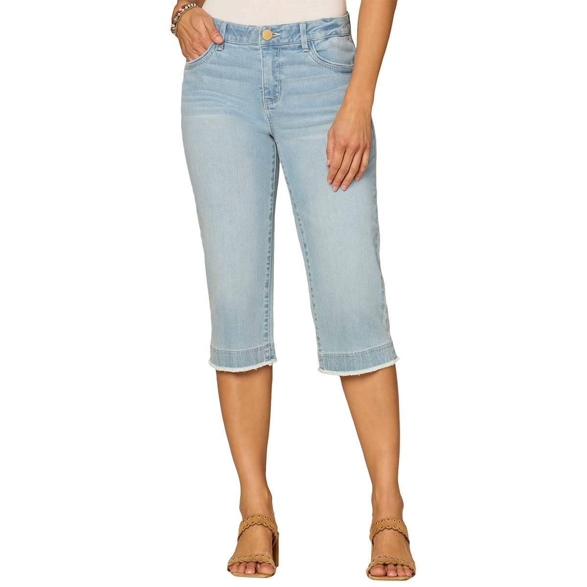 Click here for Petite Democracy Absolution(R) Mid Rise Fray Hem D... prices