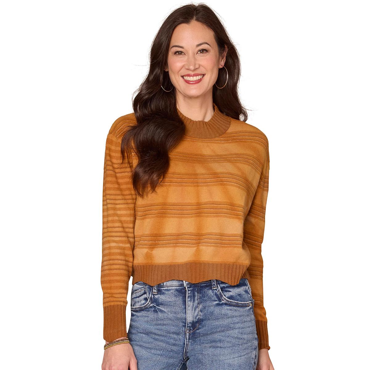 Click here for Womens Democracy Long Sleeve Scallop Hem Tie Dye S... prices