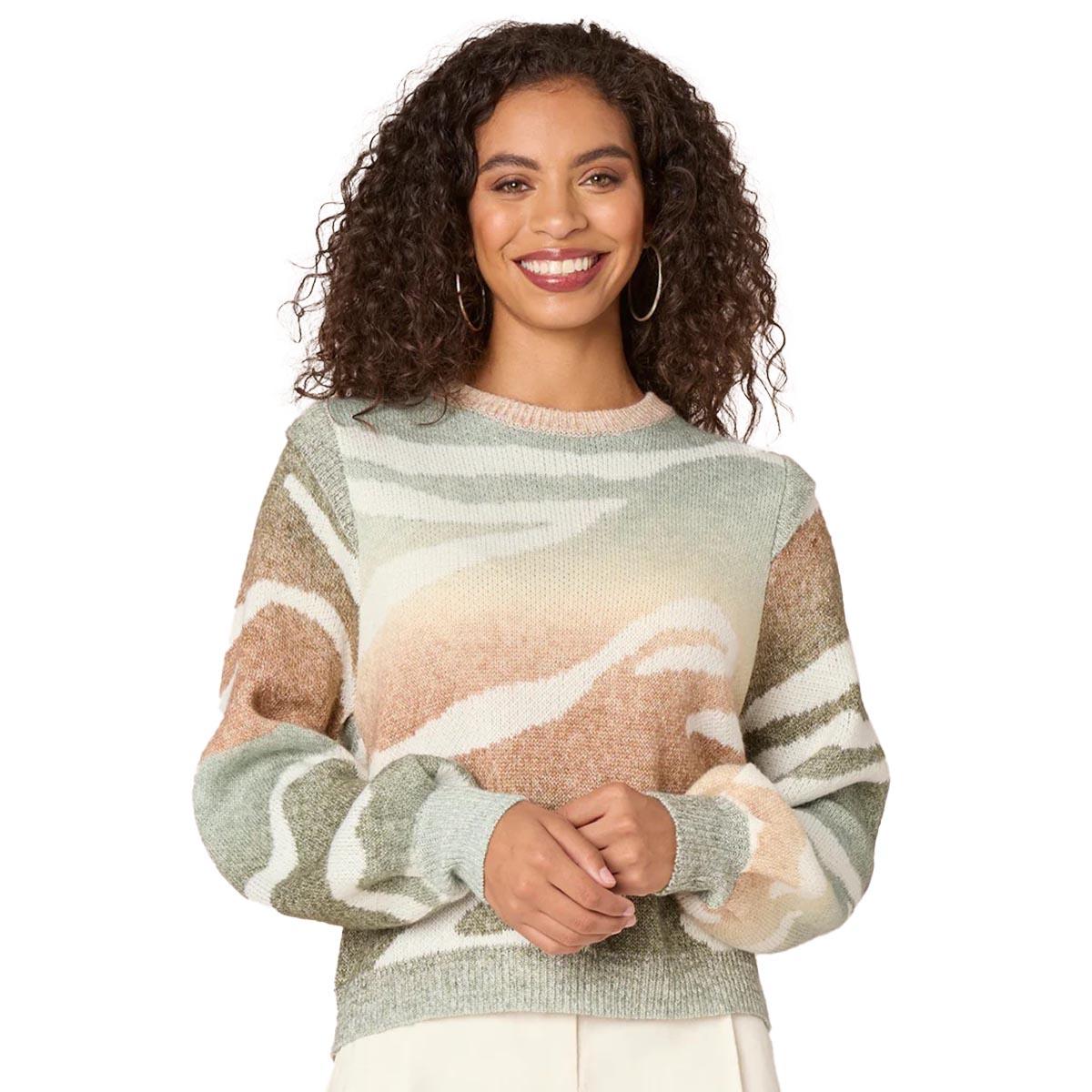 Click here for Womens Democracy Long Sleeve Animal Jacquard Sweat... prices