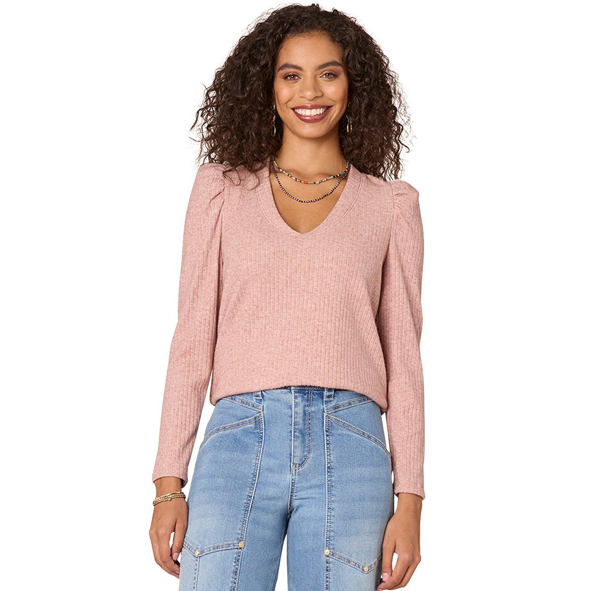 Click here for Womens Democracy Long Sleeve Puff Shoulder Shirtta... prices