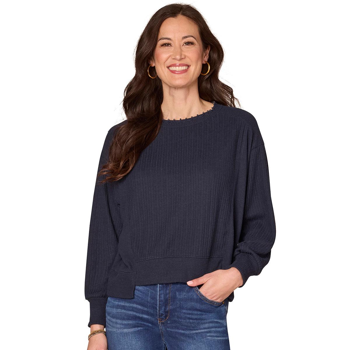 Click here for Womens Democracy Long Sleeve Asymmetrical Pearl Ne... prices