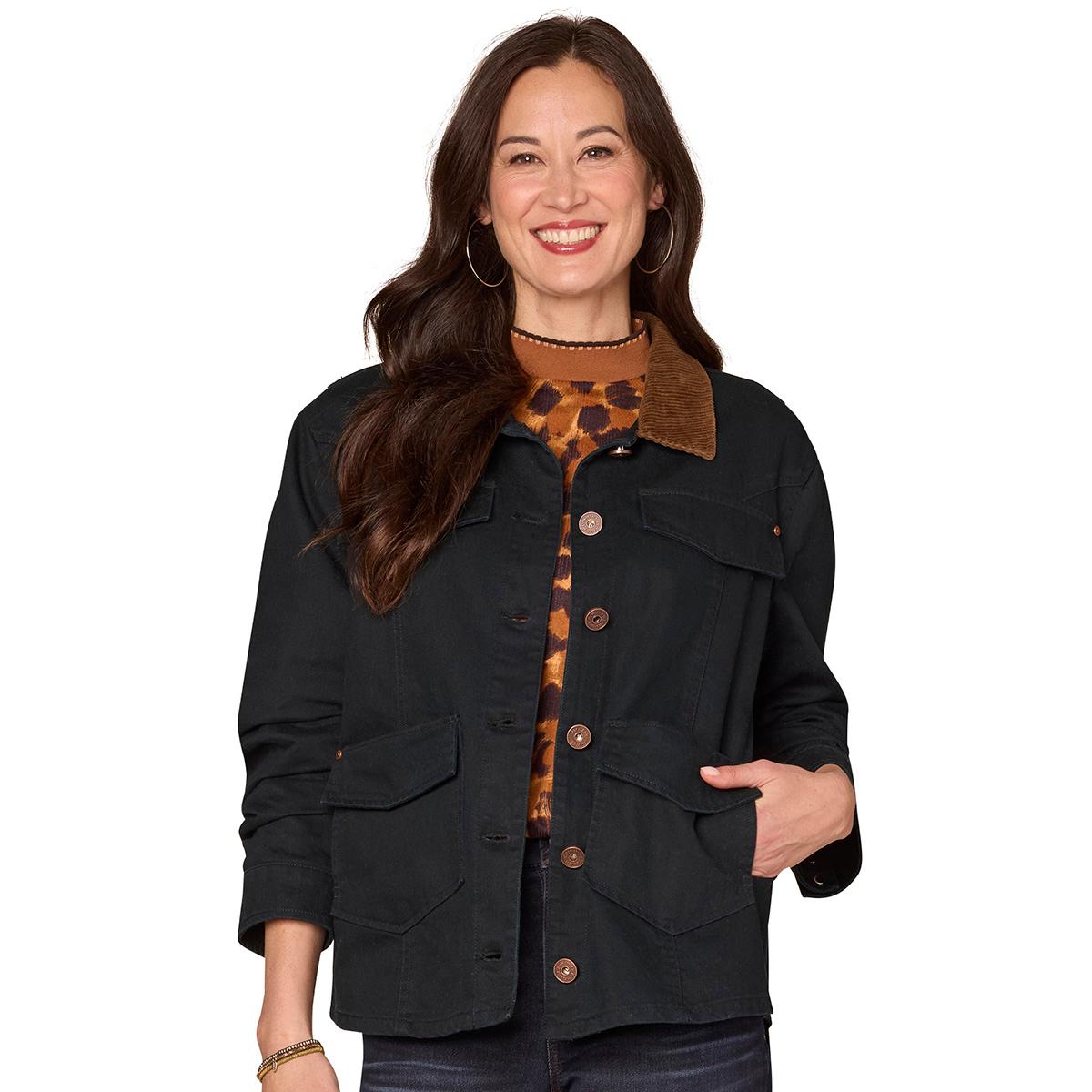 Click here for Plus Size Democracy Corduroy Collar Button Front B... prices