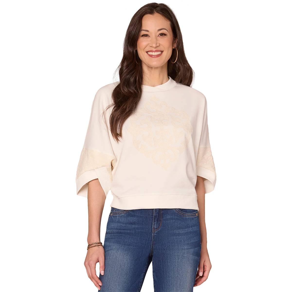 Click here for Womens Democracy 3/4 Dolman Sleeve Banded Hem Blou... prices