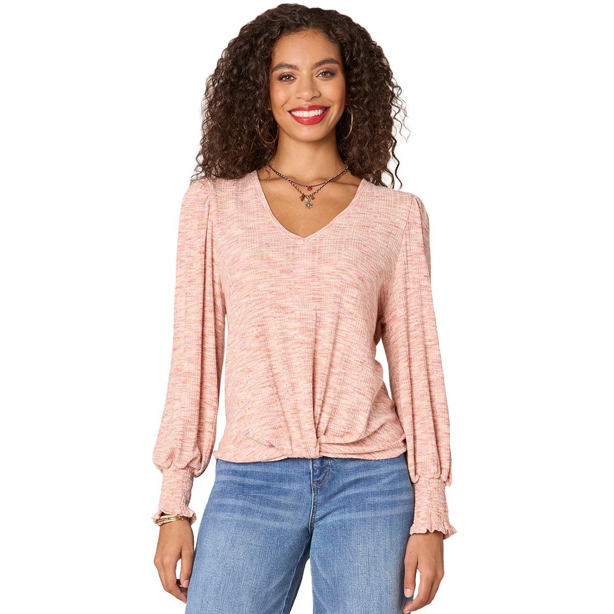 Click here for Womens Democracy Long Smock Blouson Sleeve Twist H... prices