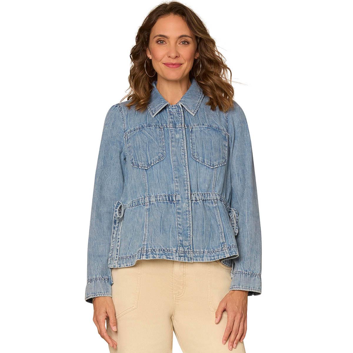 Click here for Womens Democracy Long Sleeve Snap Button Denim Jac... prices