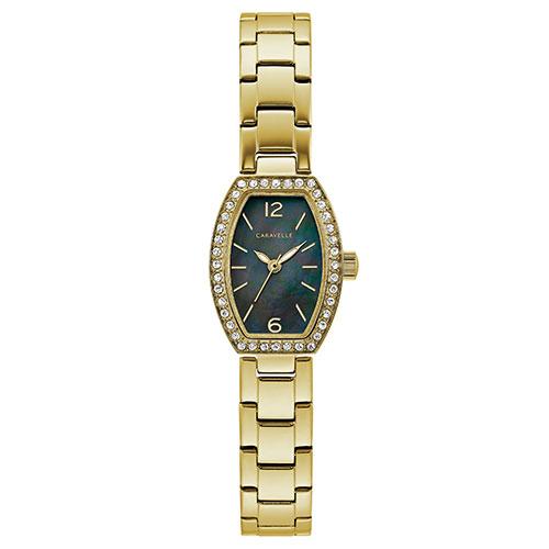 Click here for Womens Caravelle Black Mother of Pearl Dial Watch... prices