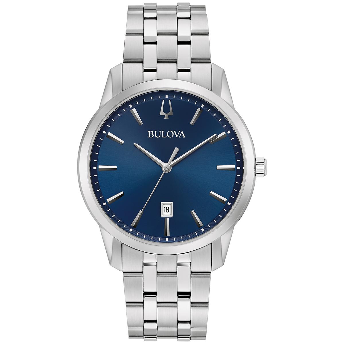 Click here for Mens Bulova Stainless Blue Dial Bracelet Watch - 9... prices