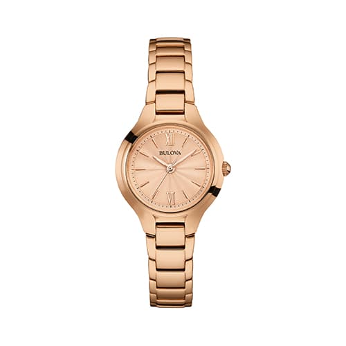 Click here for Womens Bulova Rose Gold Slim Watch - 97L151 prices