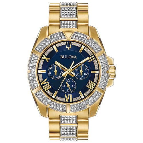Click here for Mens Bulova Swarovski(R) Stainless Steel Bracelet... prices