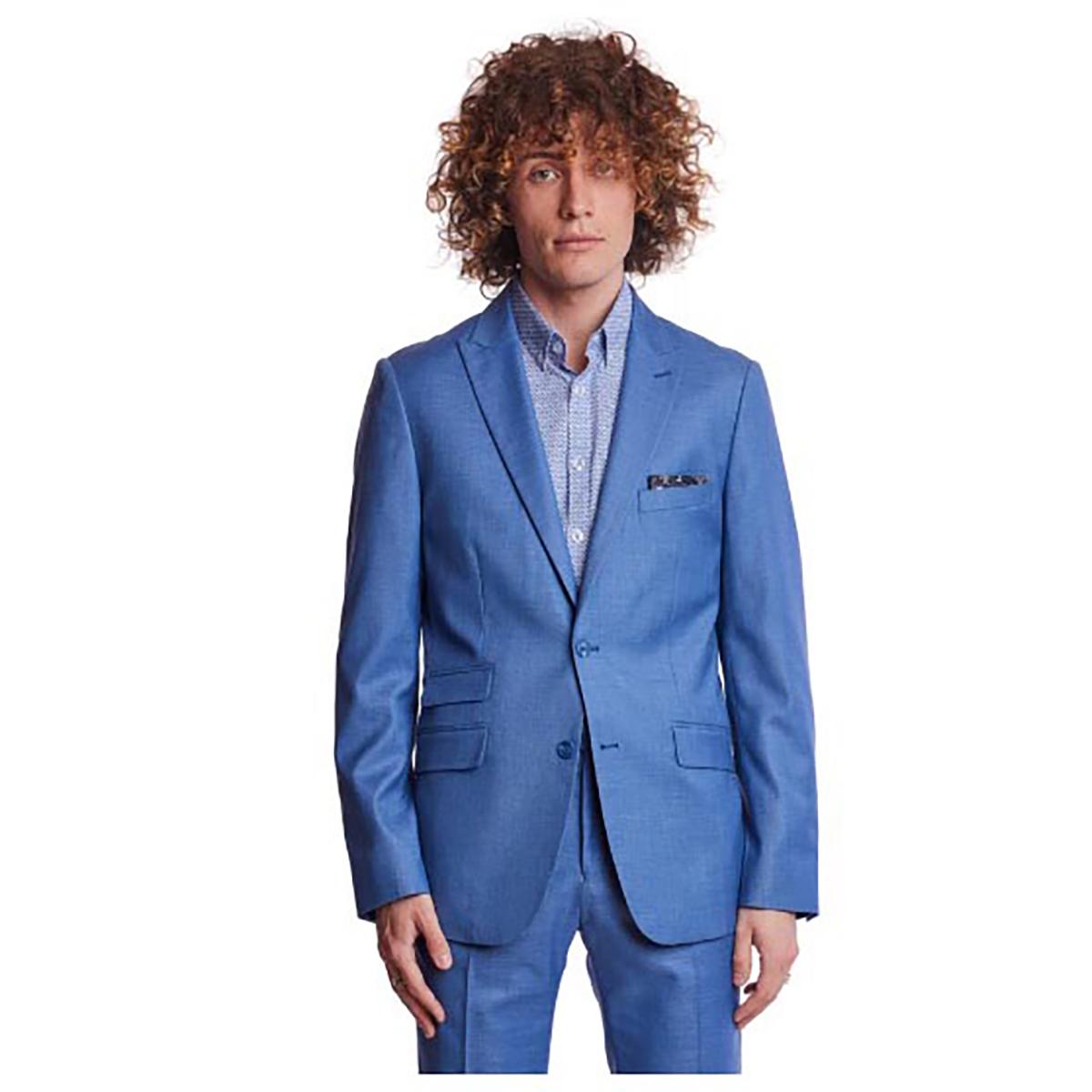 Click here for Mens Paisley & Gray(R) Solid Suit Jacket - Blue Sh... prices