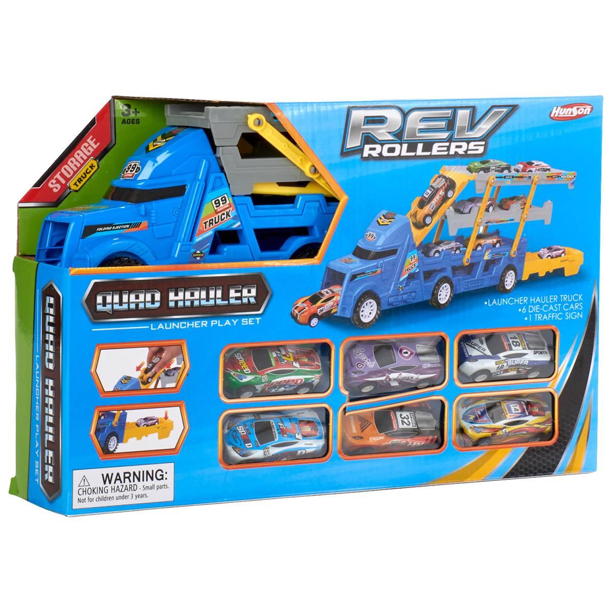 Click here for Hunson Rev Rollers Quad Hauler Launcher Play Set prices