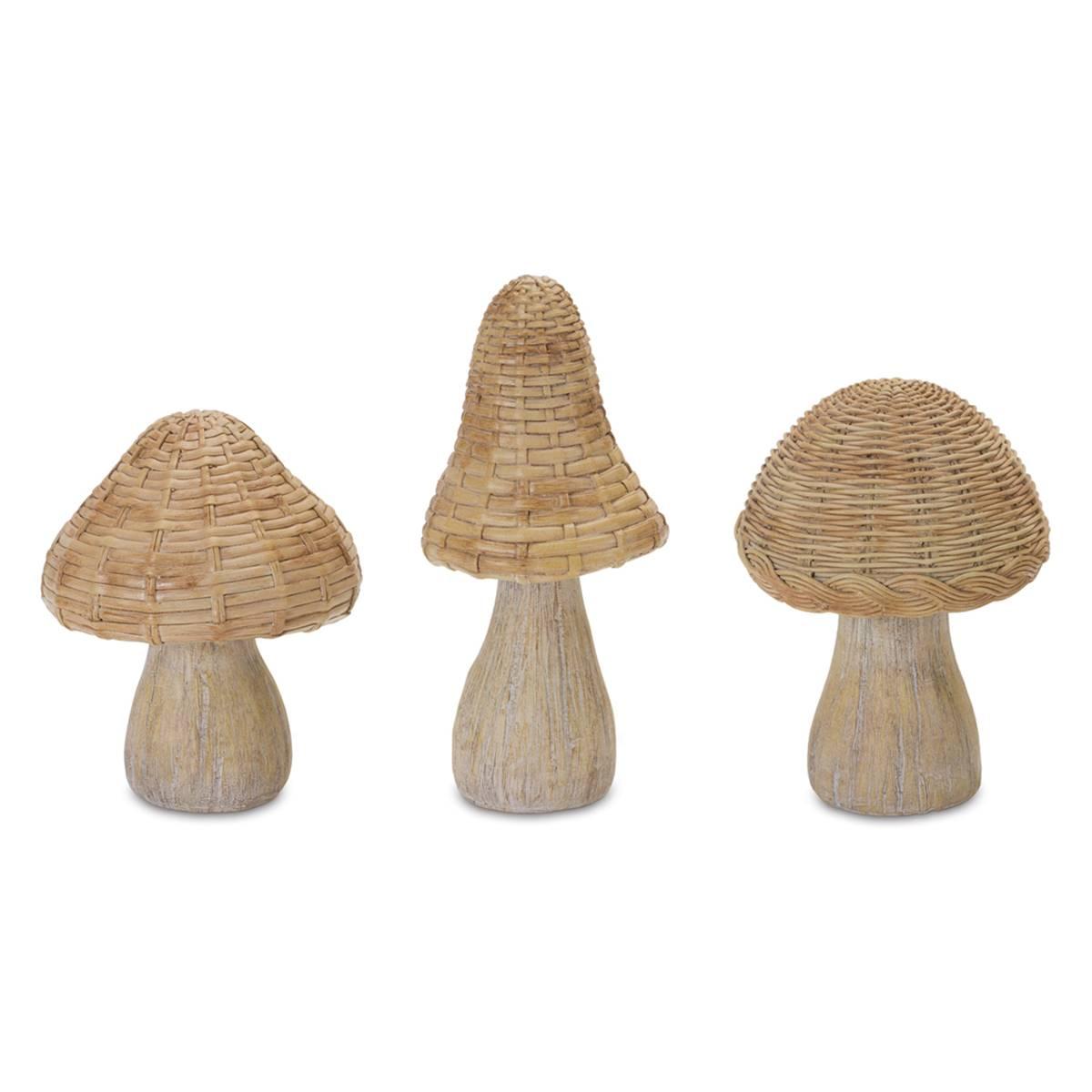 Click here for Melrose Wicker Mushroom Decor - Set of 3 prices