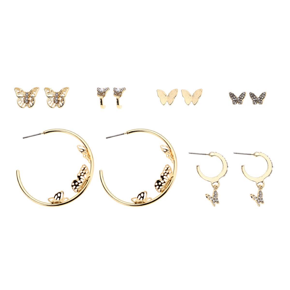 Click here for Ashley 6pr. Gold-Tone Butterfly Earrings prices