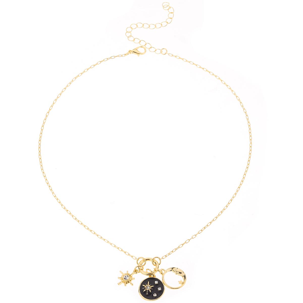 Click here for Ashley Gold-Tone Celestial Trio Charm Necklace prices