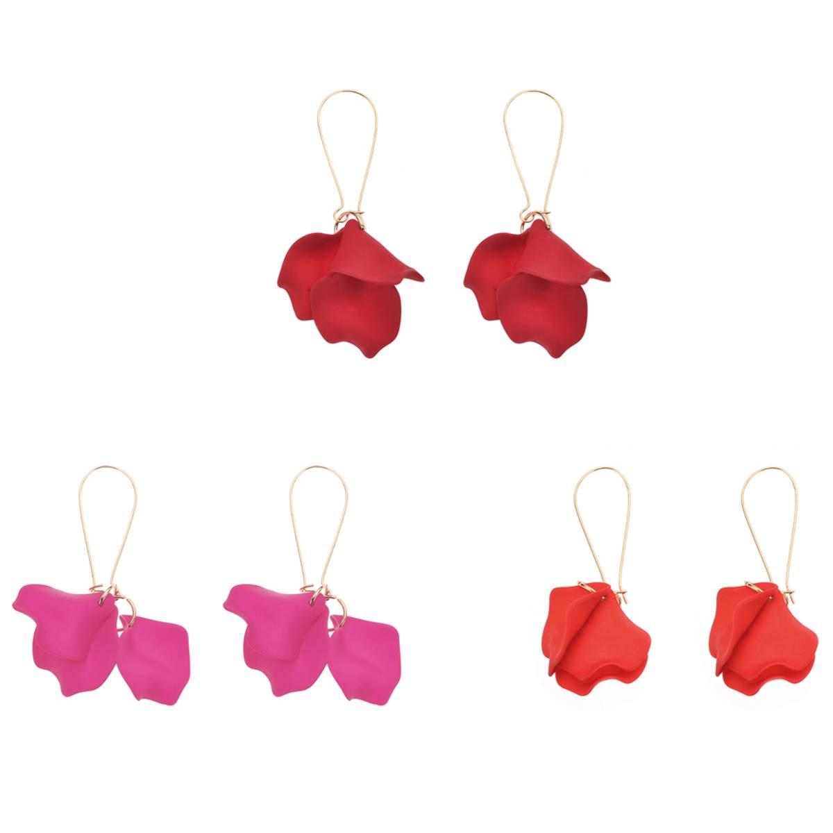 Click here for Ashley Cooper(tm) Red Pink Flower Trio Earring Set prices