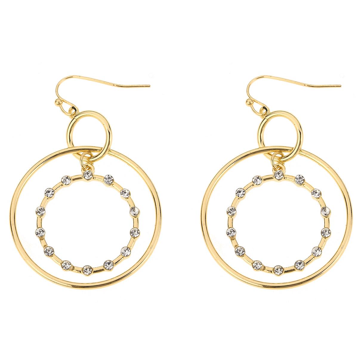 Click here for Ashley Cooper(tm) Gold-Tone Triple Hoop Drop Earri... prices