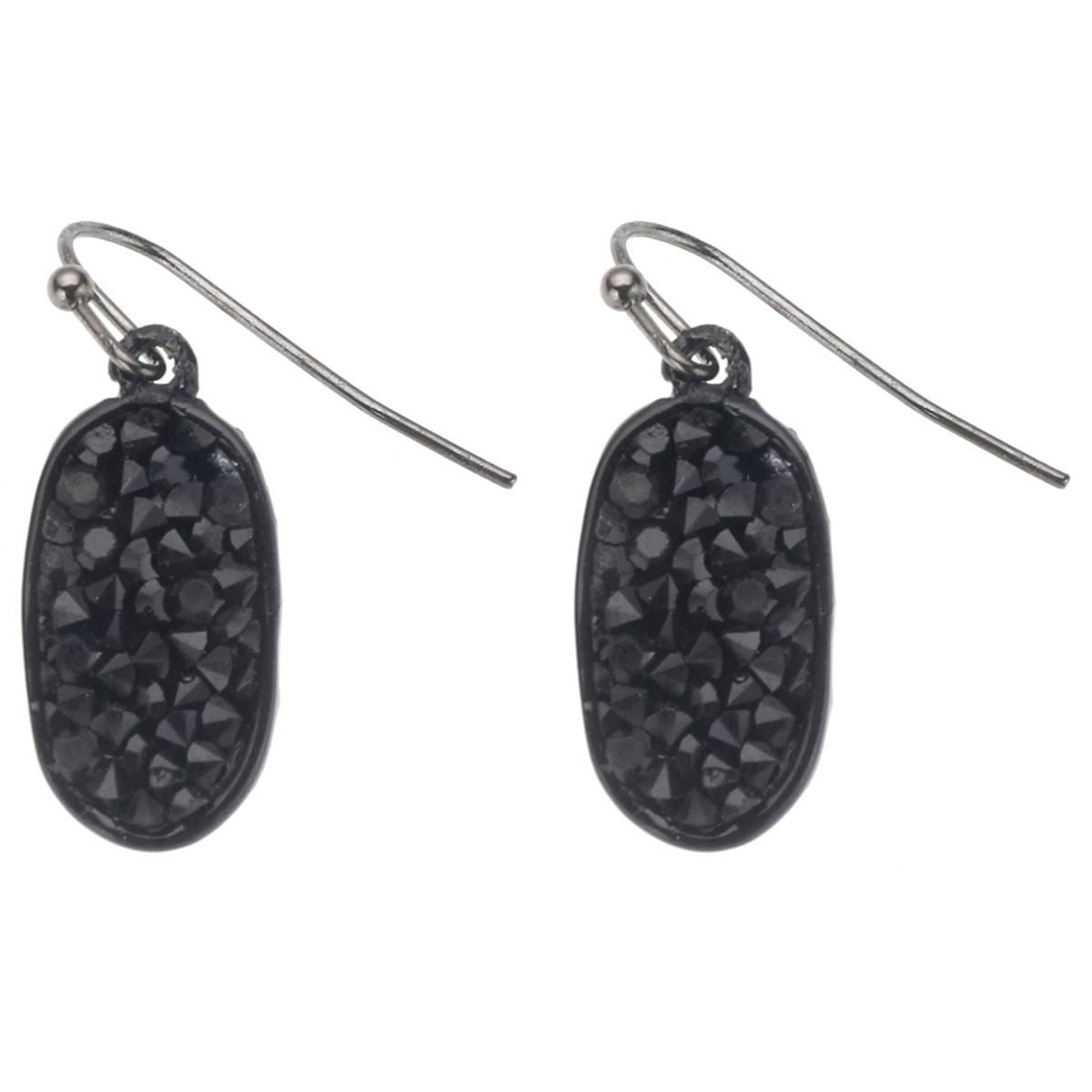 Click here for Ashley Cooper(tm) Black Multi-Stone Oval Drop Earr... prices
