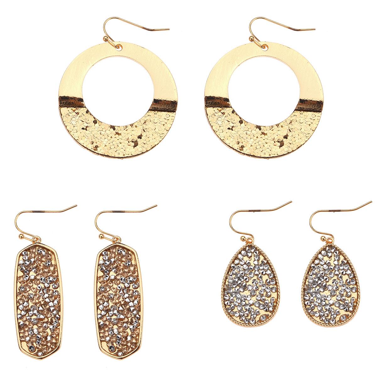 Click here for Ashley Cooper(tm) Trio Gold-Tone & Silver-Tone Dro... prices