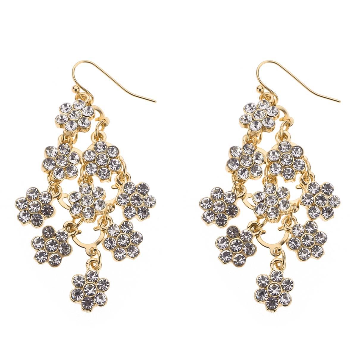 Click here for Ashley Cooper(tm) Rhinestone Flower Kite Shape Ear... prices