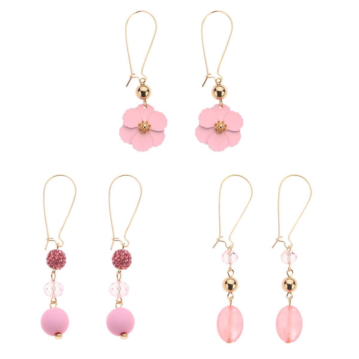 Click here for Ashley Cooper(tm) Gold-Tone & Pink Flower Bead Tri... prices