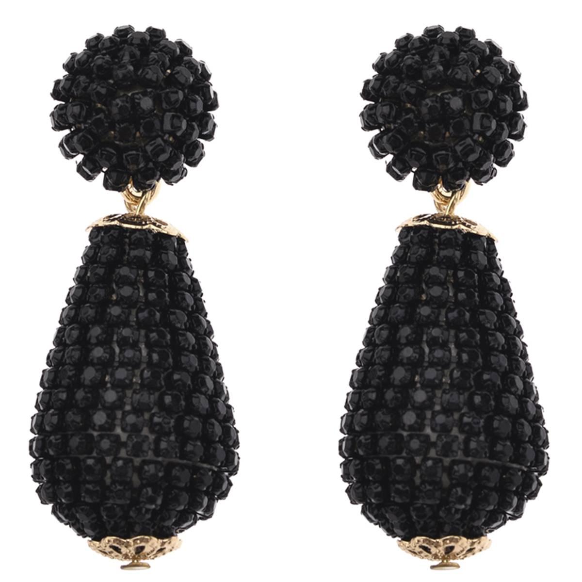 Click here for Ashley Cooper(tm) Black Rhinestone Drop Earrings prices