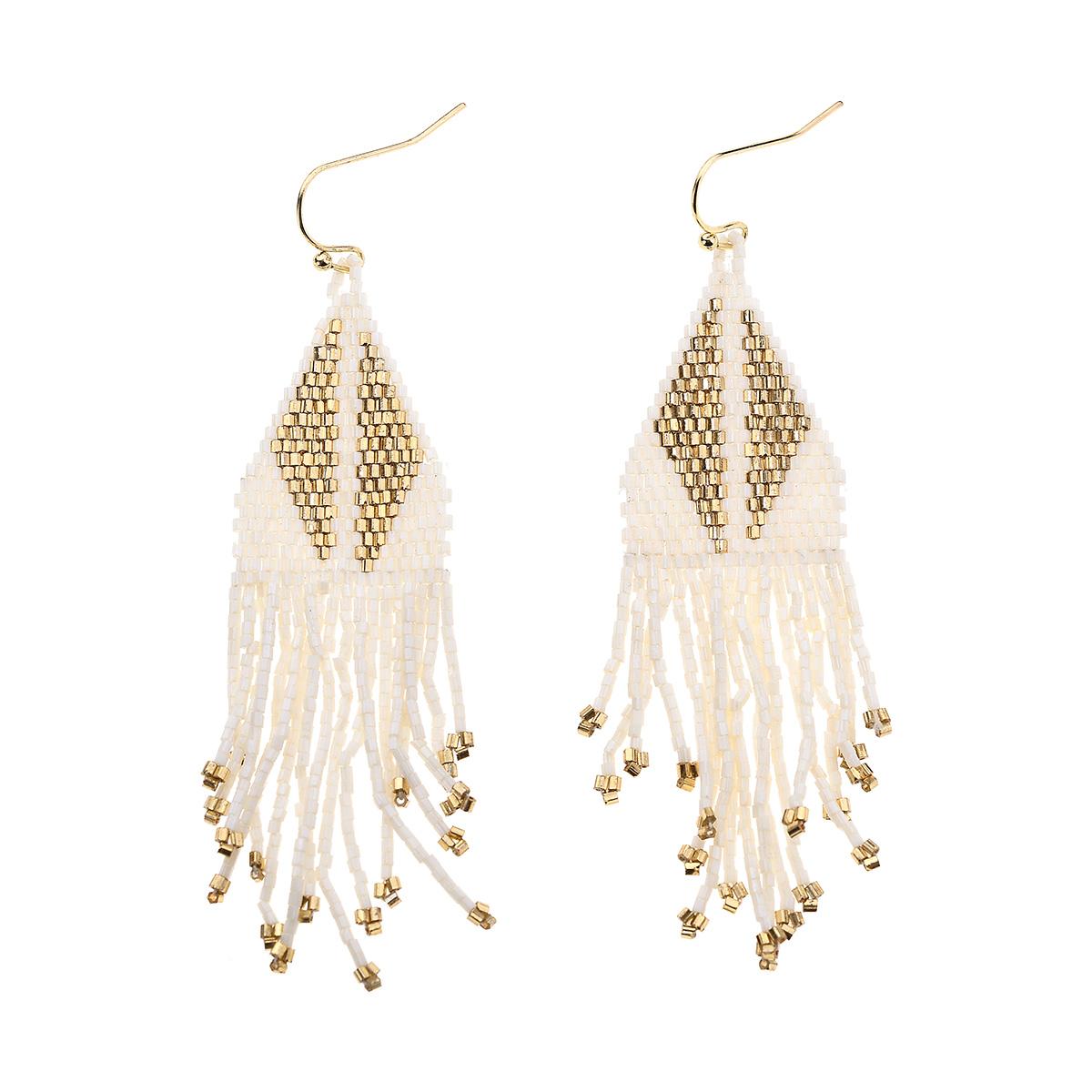 Click here for Ashley Cooper(tm) Gold & White Seed Beaded Fringe... prices