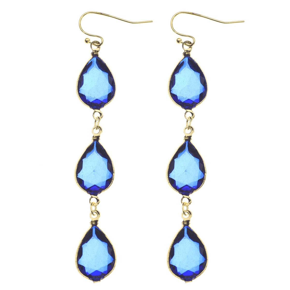 Click here for Ashley Cooper(tm) Gold-Tone & Blue Triple Teardrop... prices