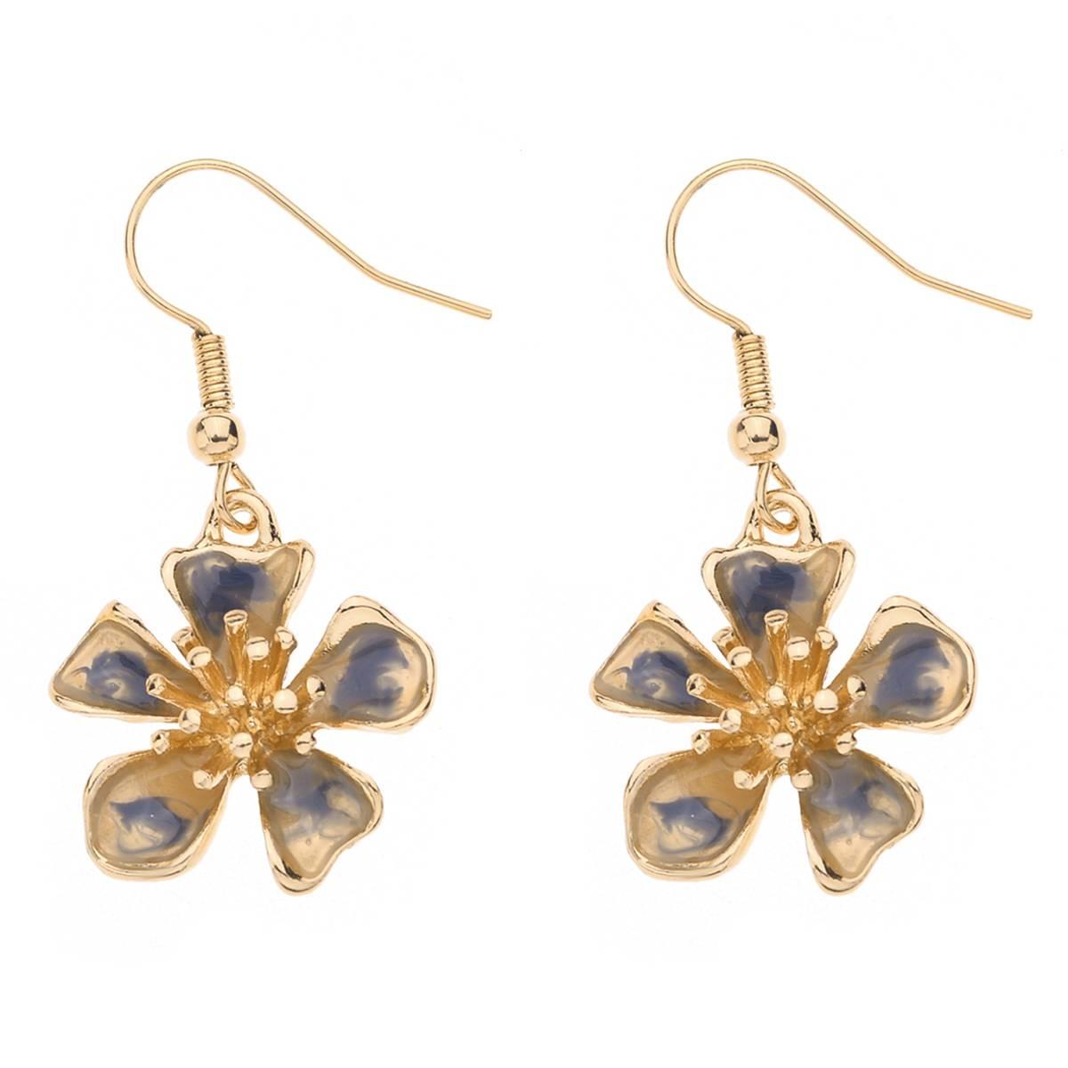 Click here for Ashley Cooper(tm) Gold Flower Drop Earrings prices
