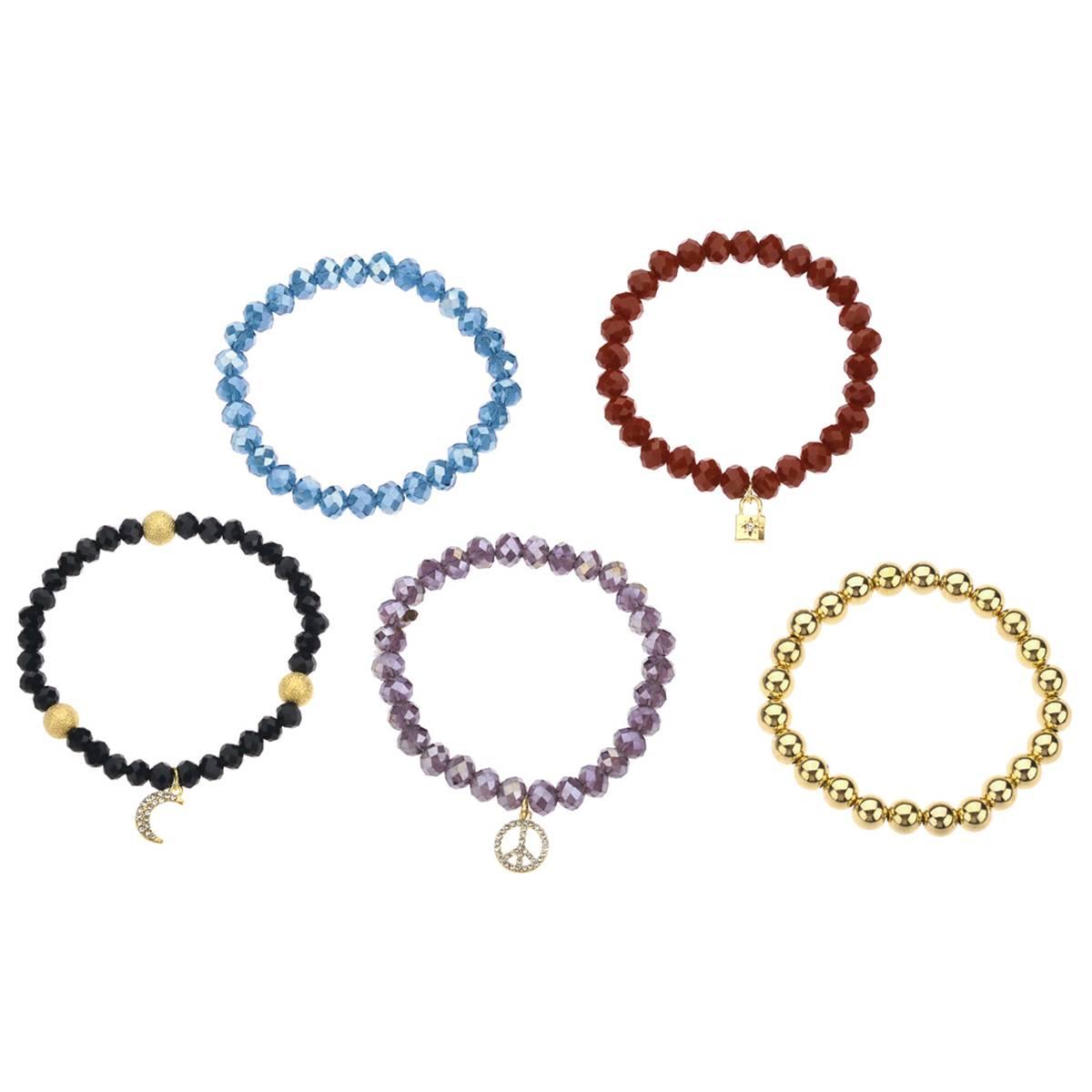 Click here for Ashley Cooper(tm) 5pc. Multi-Color Beaded Bracelet... prices
