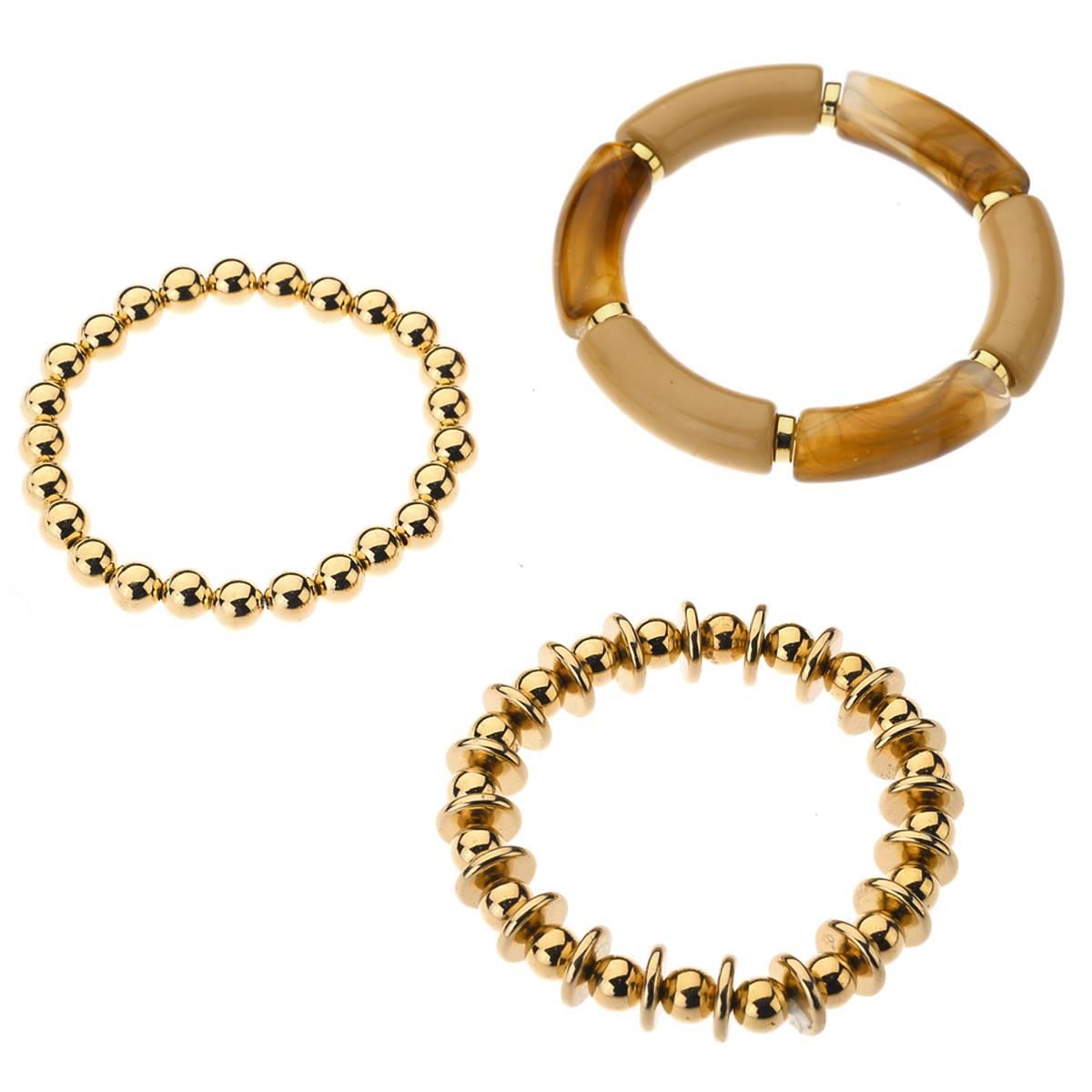 Click here for Ashley Cooper(tm) Gold Beaded & Brown Marbled Brac... prices