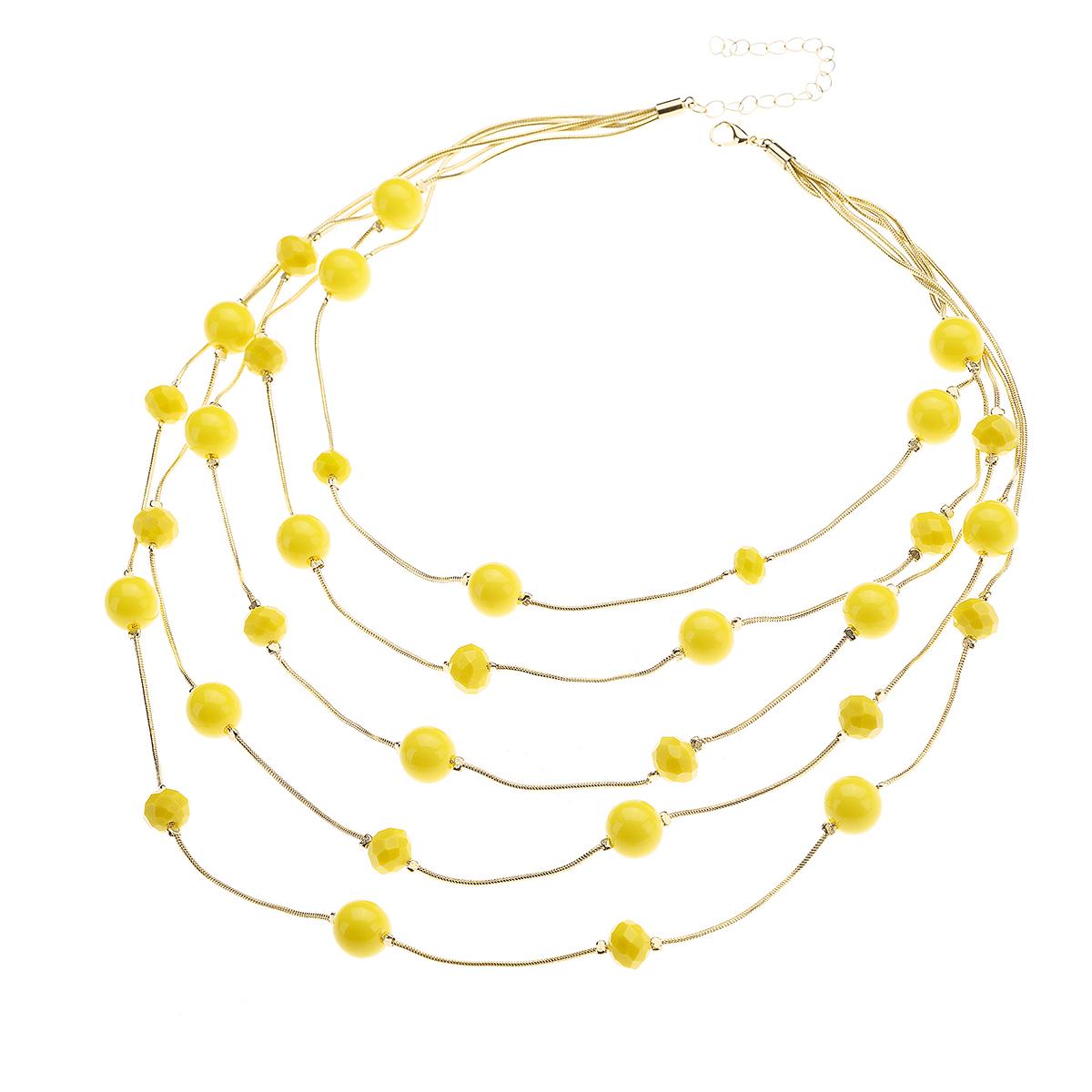 Click here for Ashley Cooper(tm) Gold-Tone Yellow Beaded Multi St... prices
