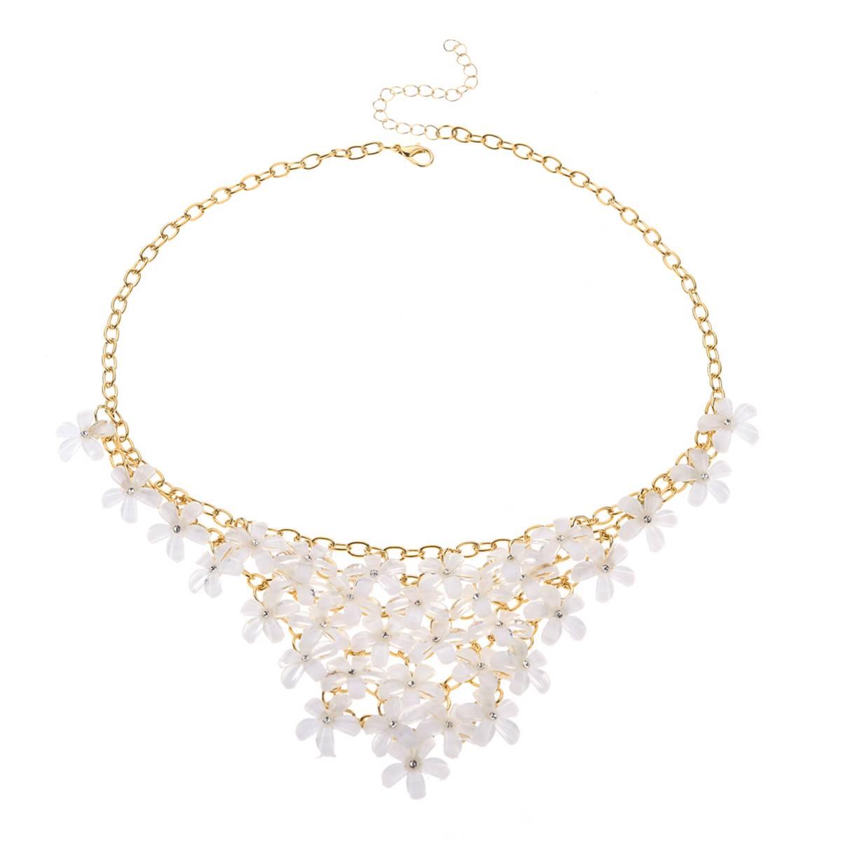Click here for Ashley Cooper(tm) White Flower Statement Necklace prices