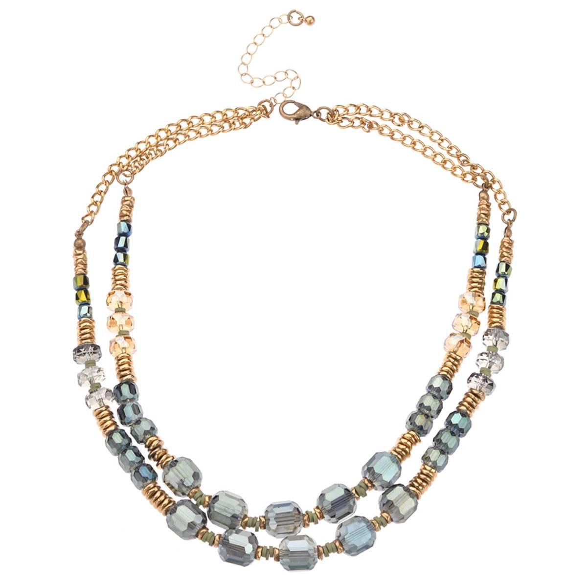 Click here for Ashley Cooper(tm) 2-Row Iridescent & Gold-Tone Bea... prices